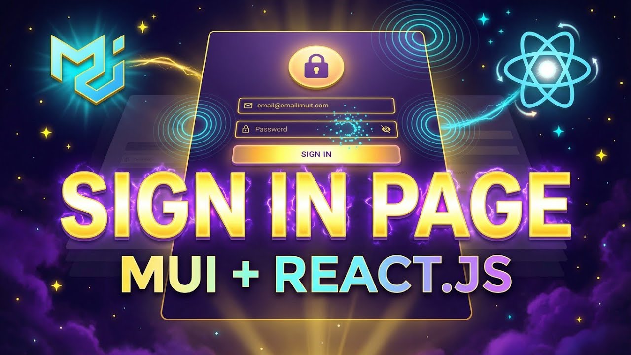 Create a beautiful Sign in page | React.js - YouTube