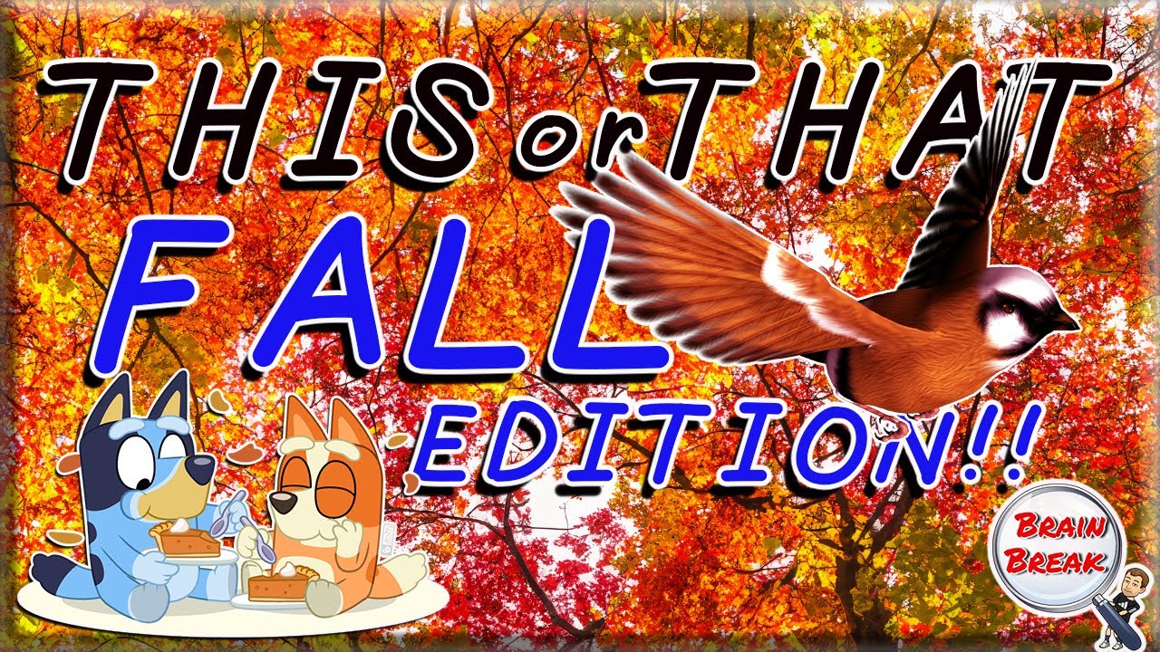 This or That? Fall Edition! 🍁 Would You Rather? 🍁 Fall Fitness Game for ...