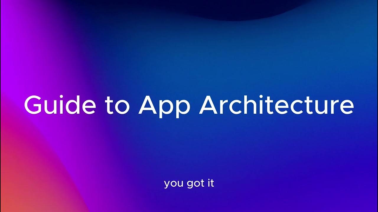 Guide to App Architecture in Android - ψ - YouTube