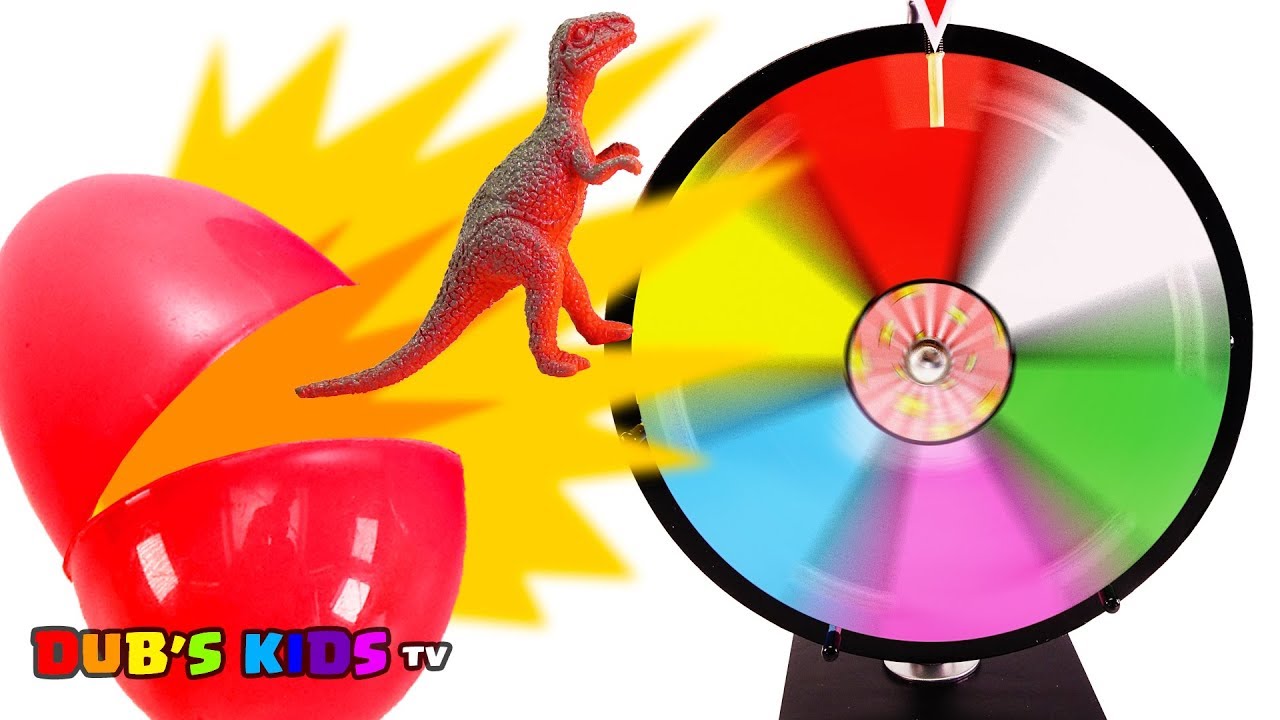 Learn Color with Rainbow Spinning Wheel & Surprise Eggs Game Playset ...