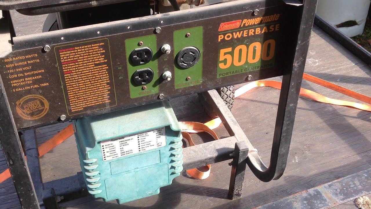 Coleman Powermate 5000 Watt Generator - YouTube