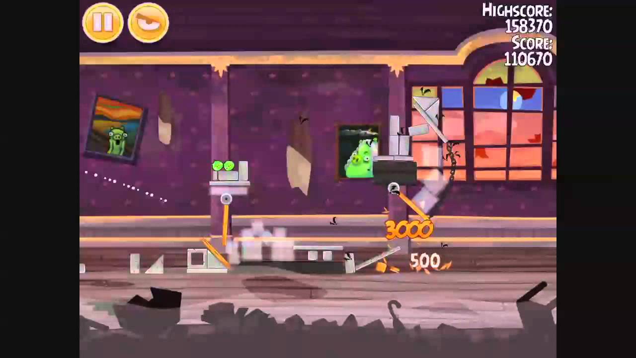 Angry Birds Seasons - Haunted Hogs 2-3 - Walkthrough 3 Stars - YouTube