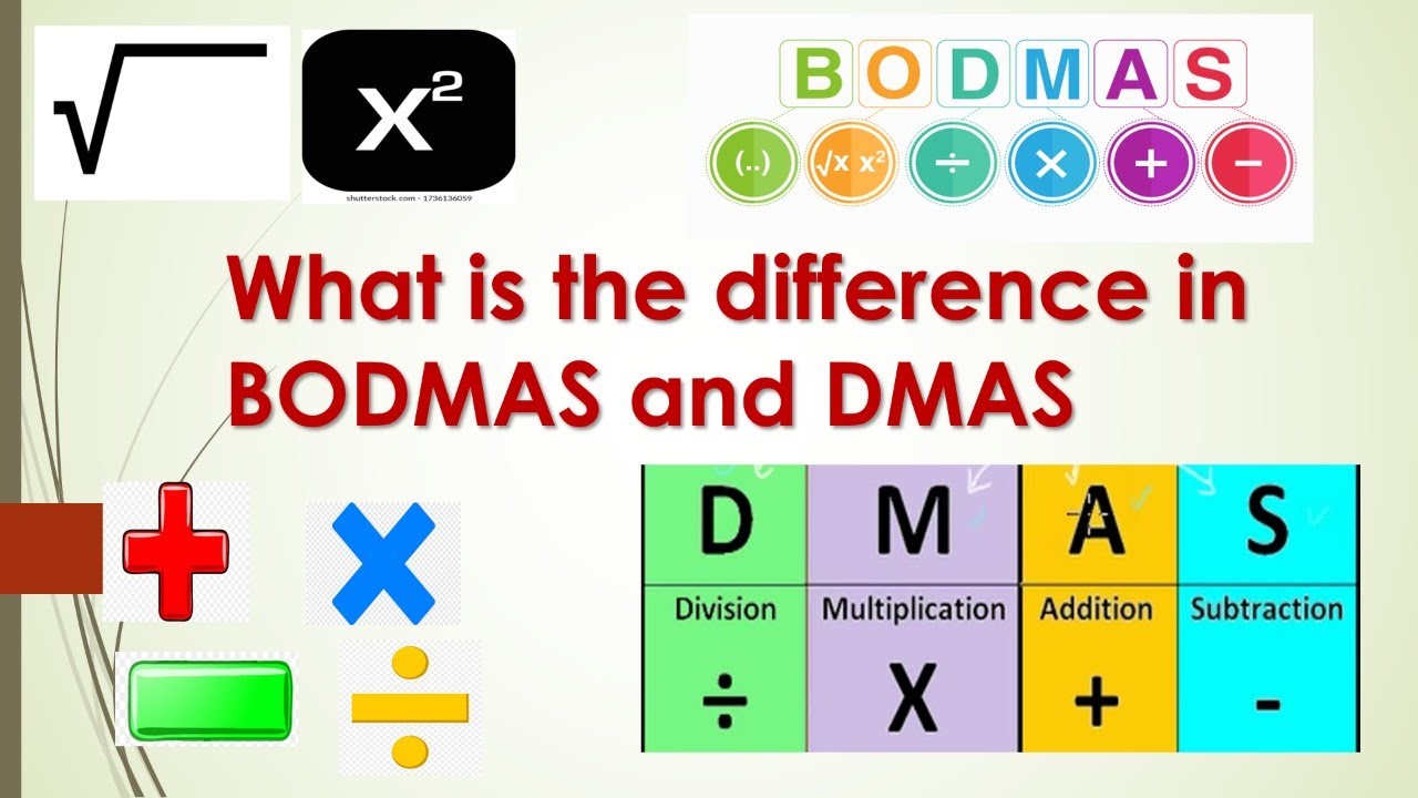 Difference between BODMAS and DMAS | BODMAS AND DMAS | #shorts | - YouTube