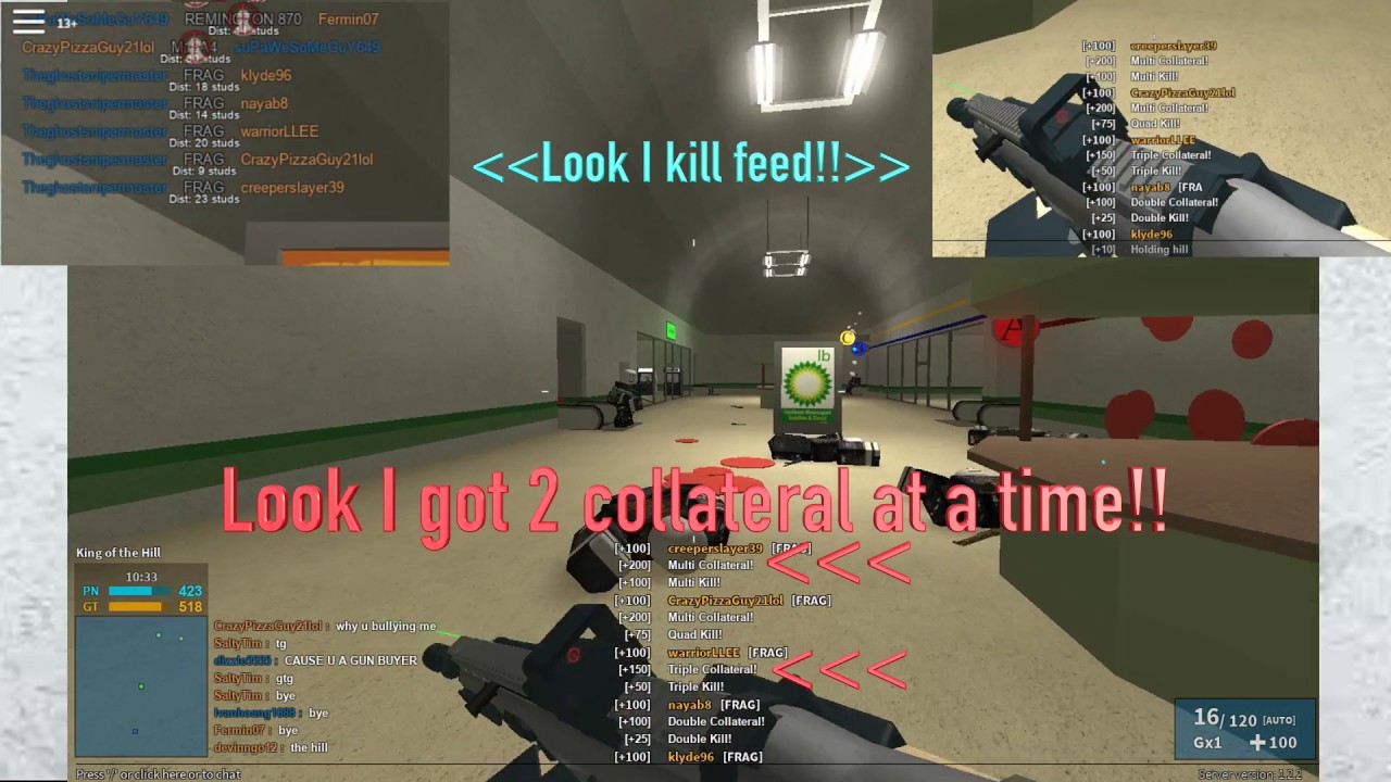 Multi collateral!! MUST SEE!! Phantom forces kill streak #7 - YouTube