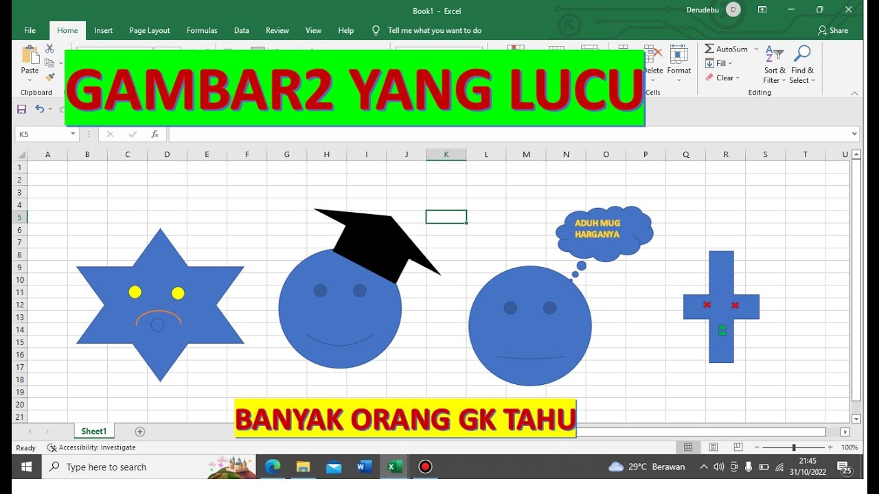 TIPS INSERT SHAPE GAMBAR SUPER LUCU - YouTube