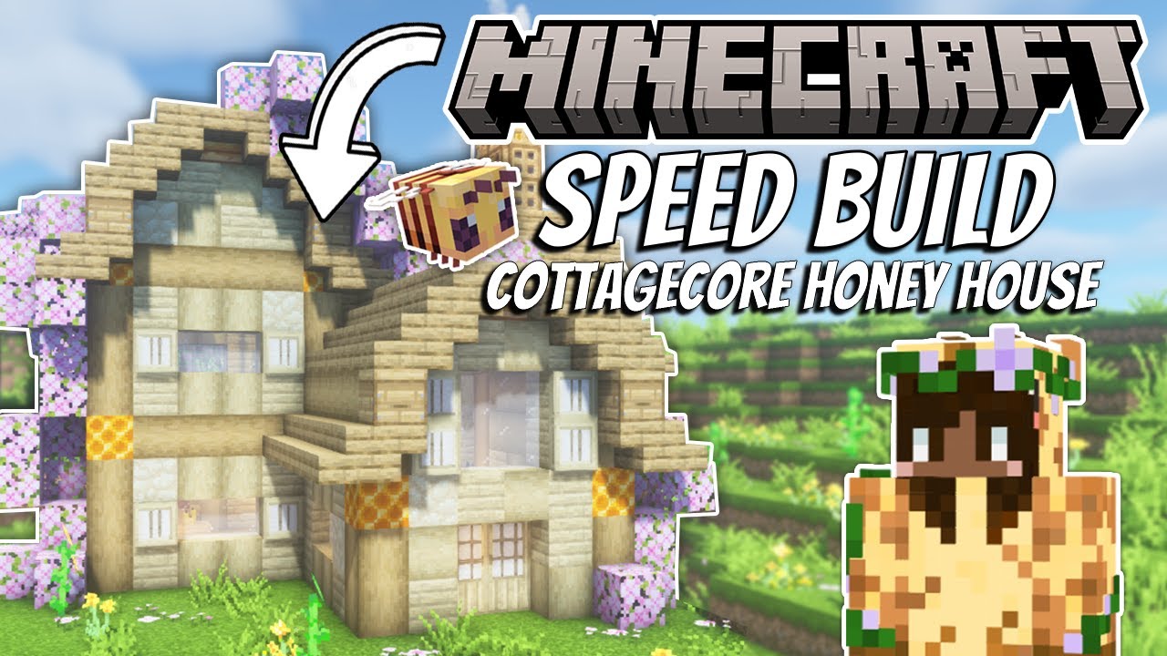 COTTAGECORE HONEY HOUSE! - Minecraft, Speed Build - YouTube