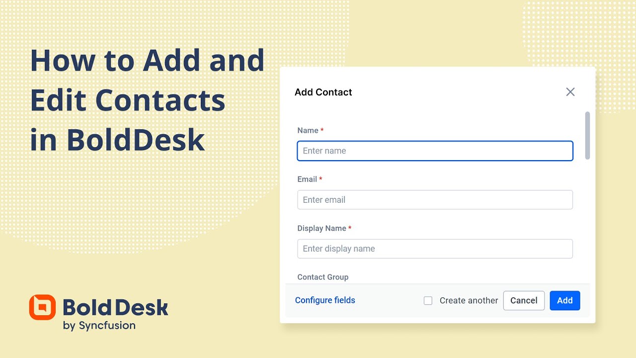 How to Add and Edit Contacts in BoldDesk - YouTube