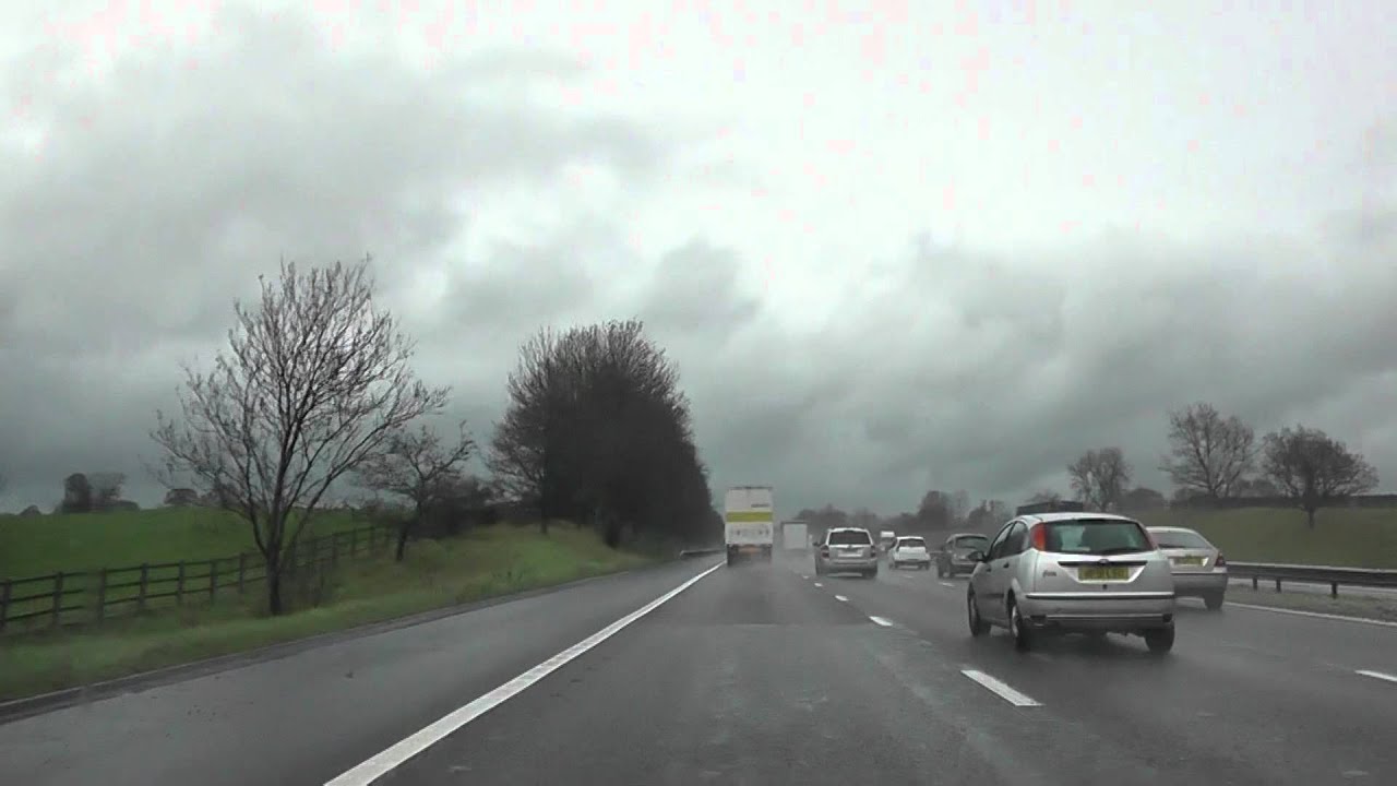 Driving On The M6 Motorway From J16 Crewe To J17 Sandbach, Cheshire ...