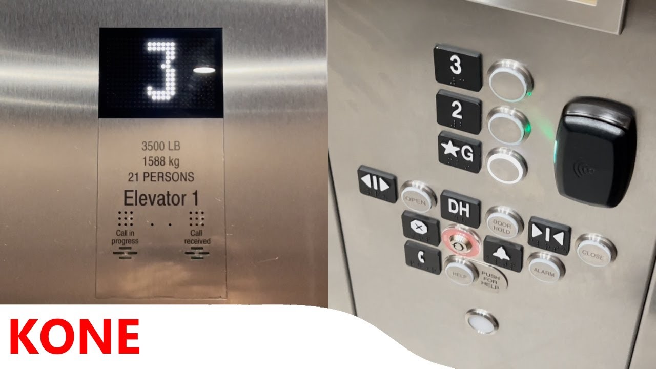 2x Newer KONE EcoDisc Elevators - Cambrea Hotel, Calabasas, CA - YouTube