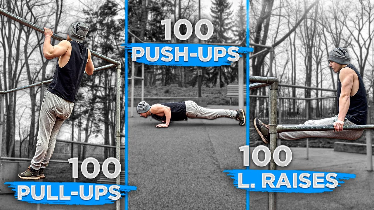 Insane Upper Body Workout | 100 Pull-ups, Push-ups, & Leg Raises Each ...