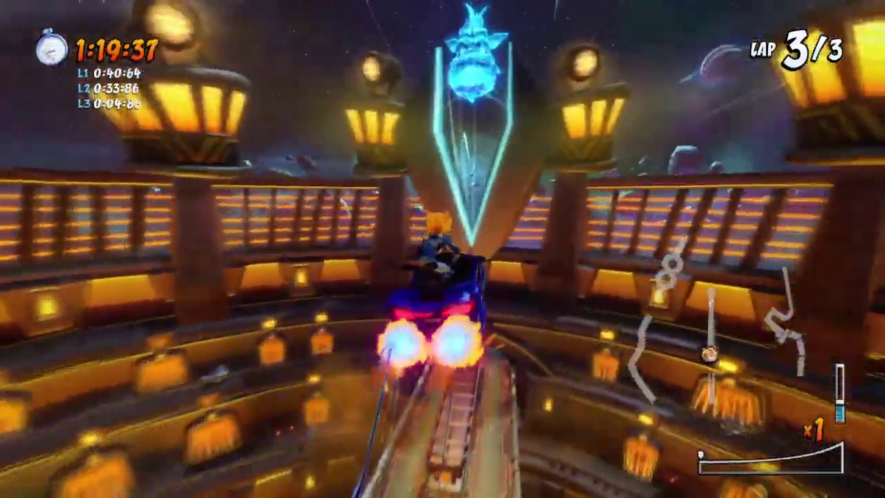 Crash Team Racing: Nitro Fueled - (Hyper Spaceway Dev Time Trial) - YouTube
