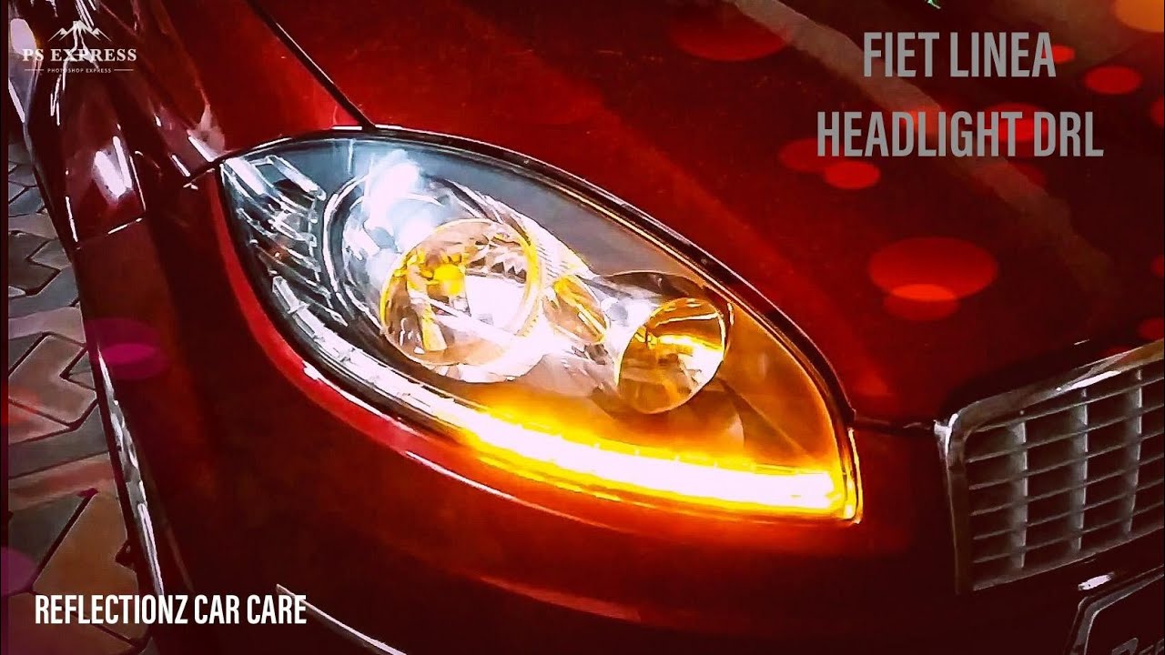 Fiet linea headlight modified || Matrix LED DRL || Latest updates 2020 ...
