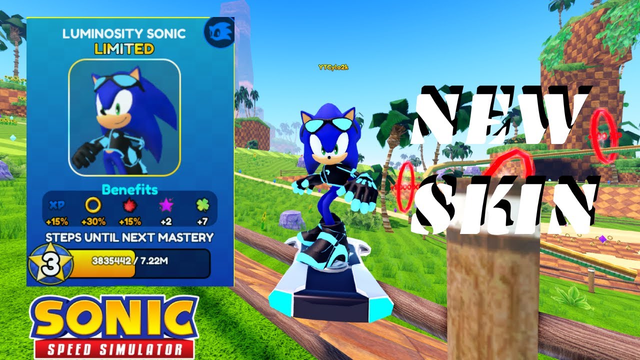 I Got the *NEW* Luminosity Sonic LIMITED Skin (Sonic Speed Simulator ...
