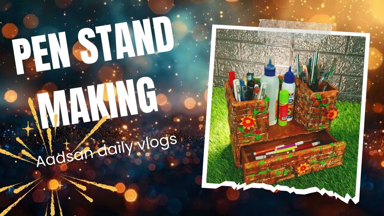How To Make A Pen Stand | DIY | Pen Stand - YouTube