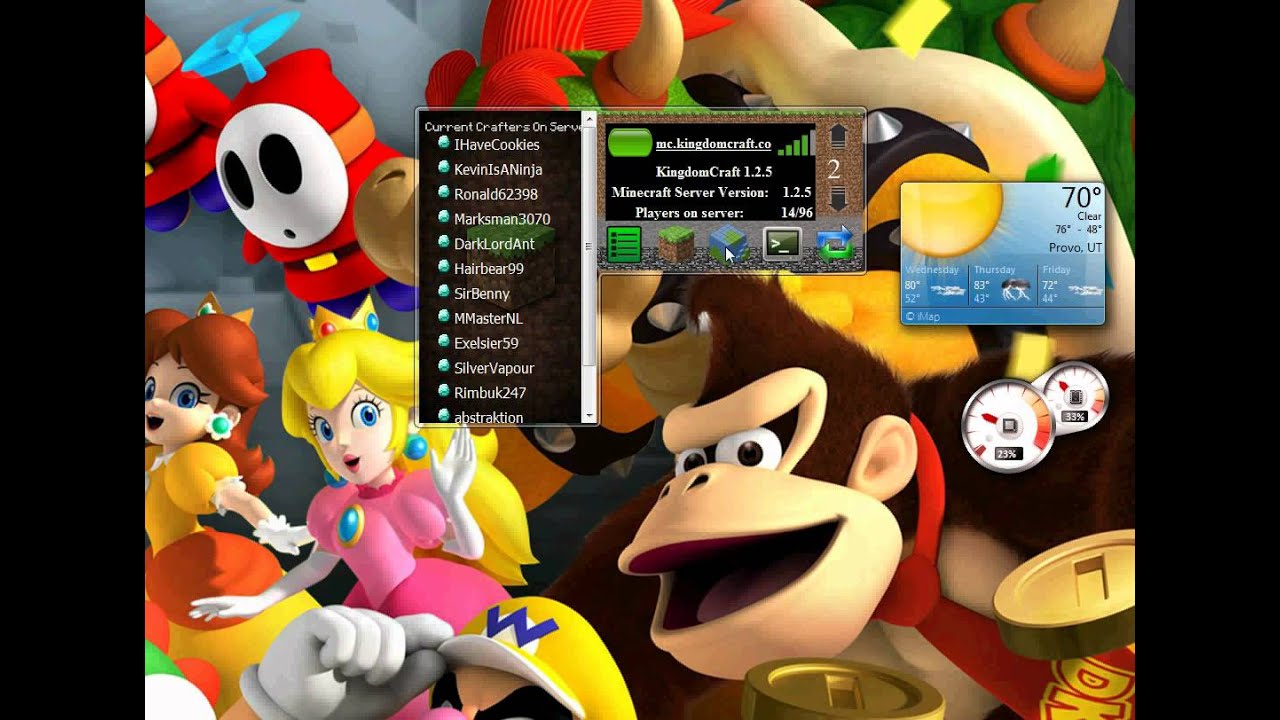 Craft-Control 2.0 Minecraft Gadget For Windows 7 - YouTube