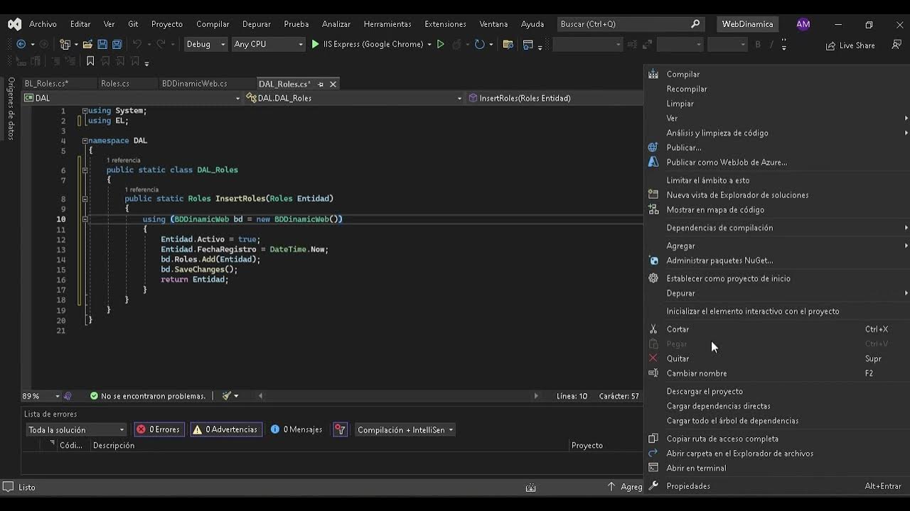 Insertar Registros Con Entity Framework, C# y SQL Server - YouTube