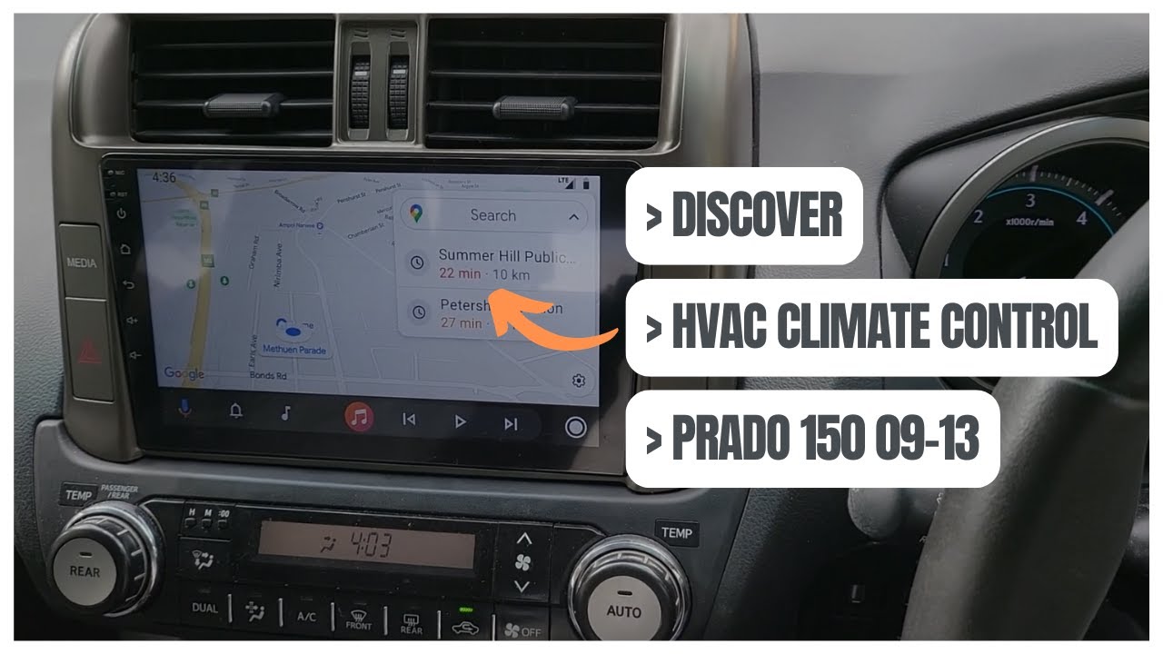 Curiosity: HVAC climate control in 9" screen TOYOTA PRADO ALTITUDE/VX ...