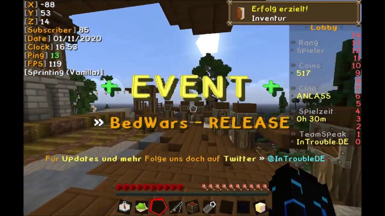 Minecraft Server sucht Team ! InTrouble.DE Server Vorstellung - YouTube