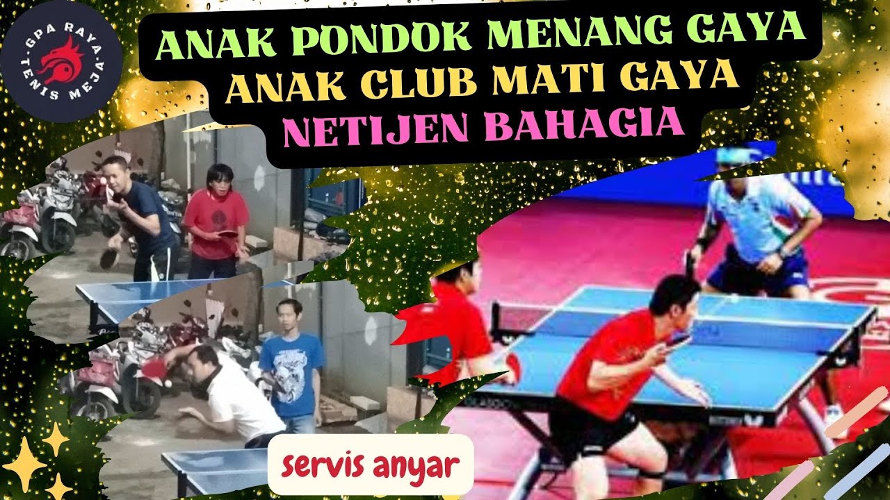 anak club mati gaya lawan master spin tenis meja - YouTube