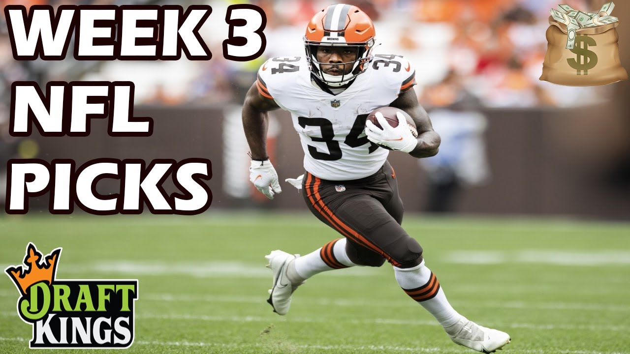 DRAFTKINGS NFL WEEK 3 PICKS | FIRST LOOK | FIRST LOOK GPP LINEUP | NFL ...