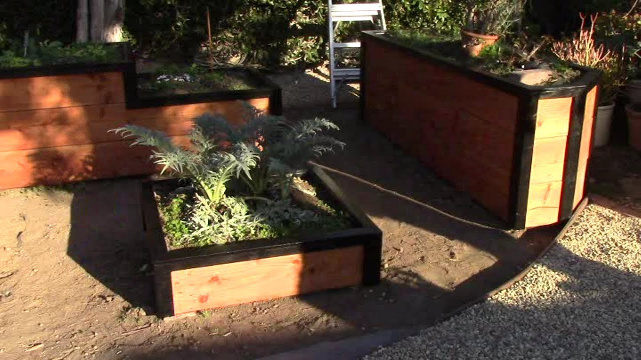 Backyard Ecological Landscape Finishing Touches on the Garden Boxes ...