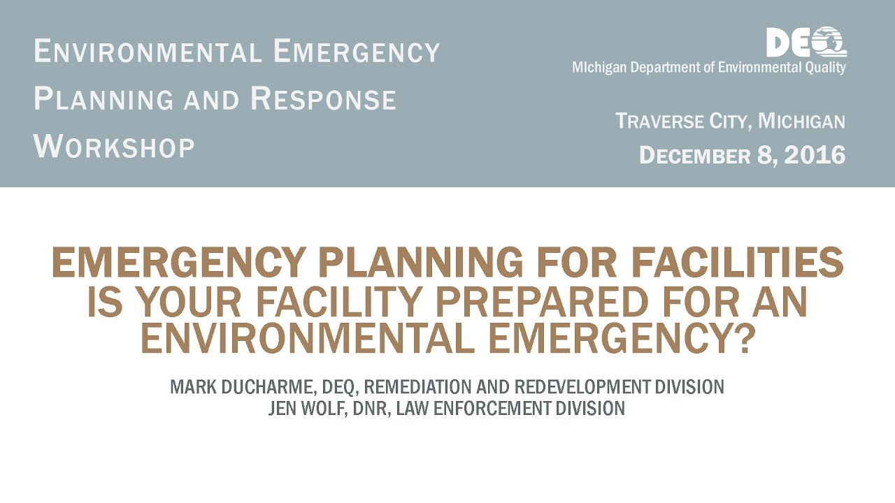 Emergency Planning for Facilities - Is Your Facility Prepared for an ...
