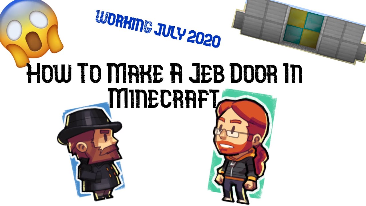 How To Make A Jeb/2x2 piston Door In Minecraft! (WORKING JULY 2020 ...