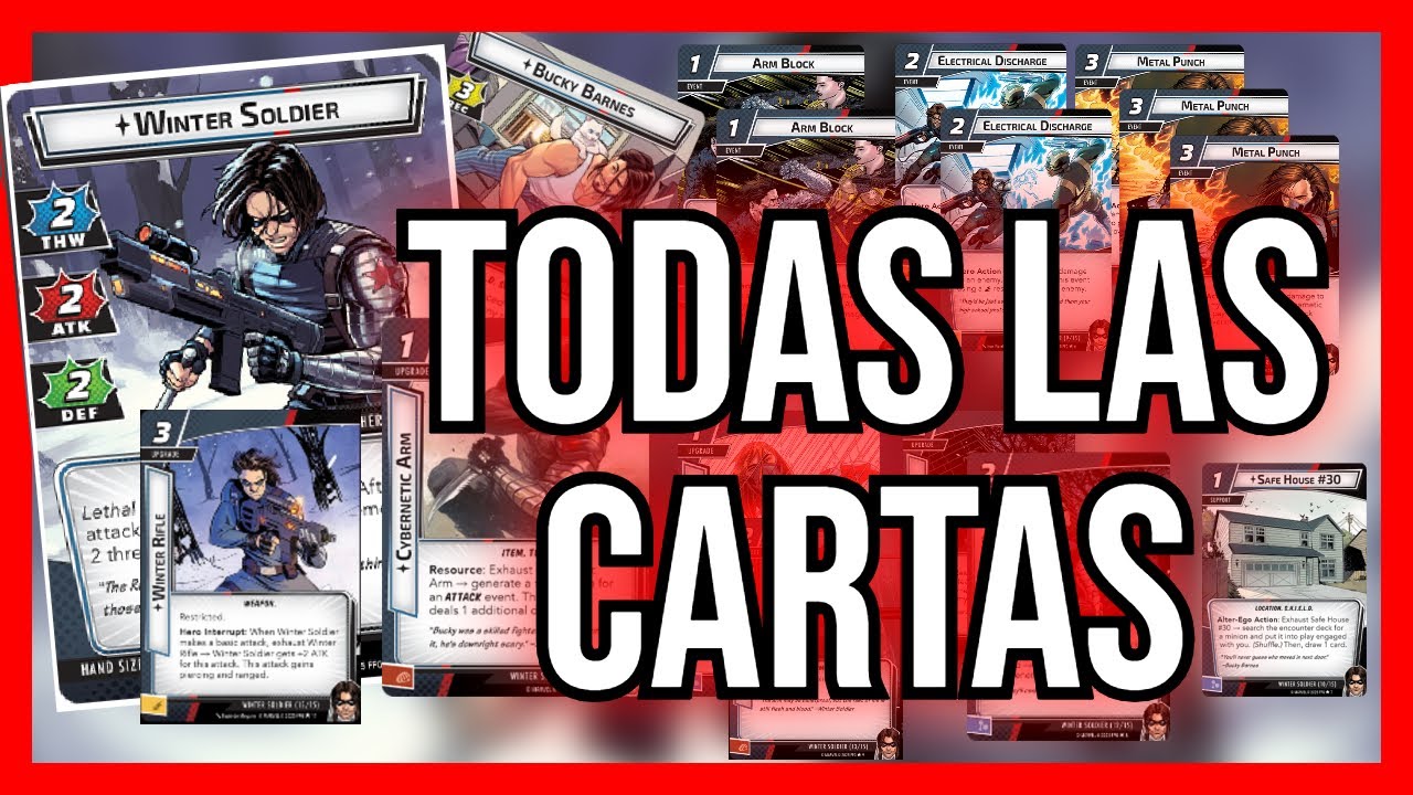 😱WINTER SOLDIER y TODAS SUS CARTAS🤩 NEW HERO of MARVEL CHAMPIONS - YouTube