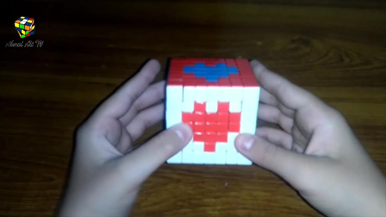 RUBIK'S CUBE EASY HEART PATTERN ON RUBIK CUBE 7X7/ HOW TO MAKE HEART ON ...