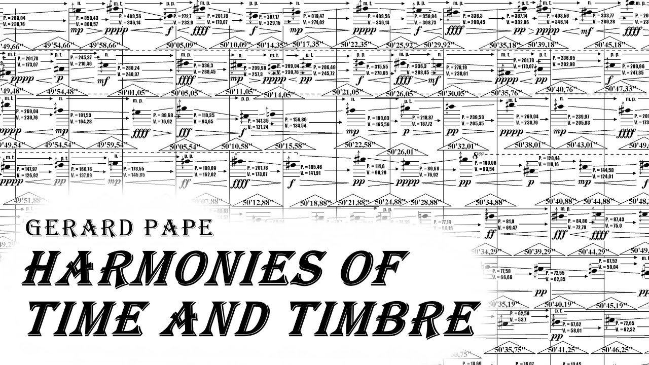 Gerard Pape - Harmonies of time and timbre [w/score] - YouTube