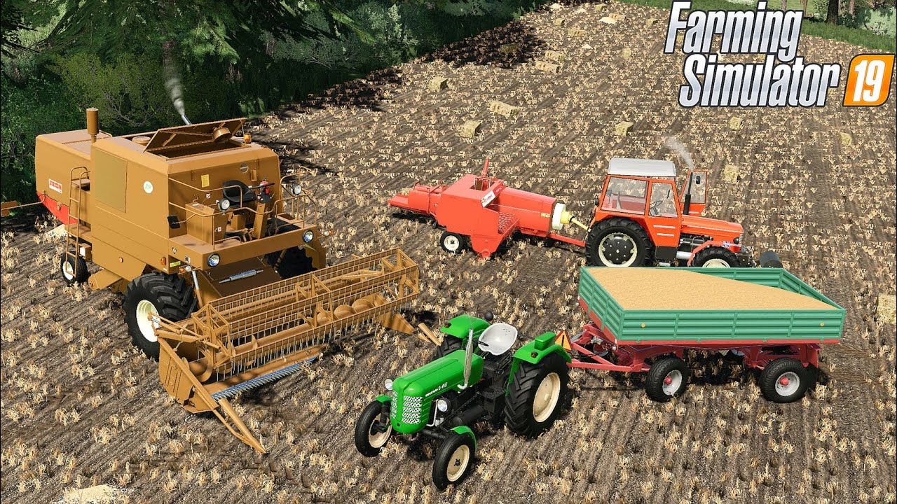 FS 19 | OLD FARM | Timelapse #44. Polish harvest. Day 1 - YouTube