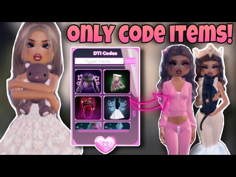 ONLY USING CODE ITEMS IN DRESS TO IMPRESS!! ROBLOX Dress To Impress ...