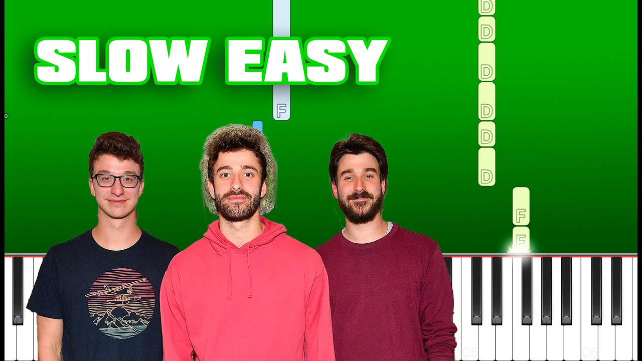 AJR - Way Less Sad (Slow Easy Piano Tutorial) (Anyone Can Play) - YouTube