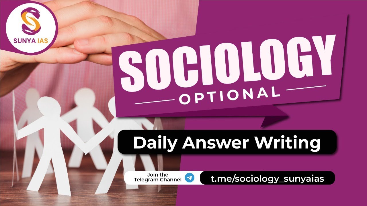 Sociology Optional DAW | 1 Month 1 Paper| Daily Answer Writing (DAW ...