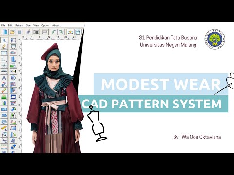 Modest Wear CAD Pattern System-langkah pembuatan pola rok lipit - YouTube