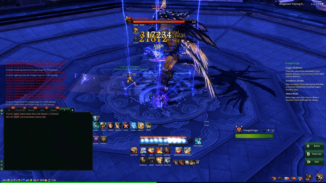 Blade & Soul NA/EU - Blademaster Fire and Lightning Dps Check - YouTube