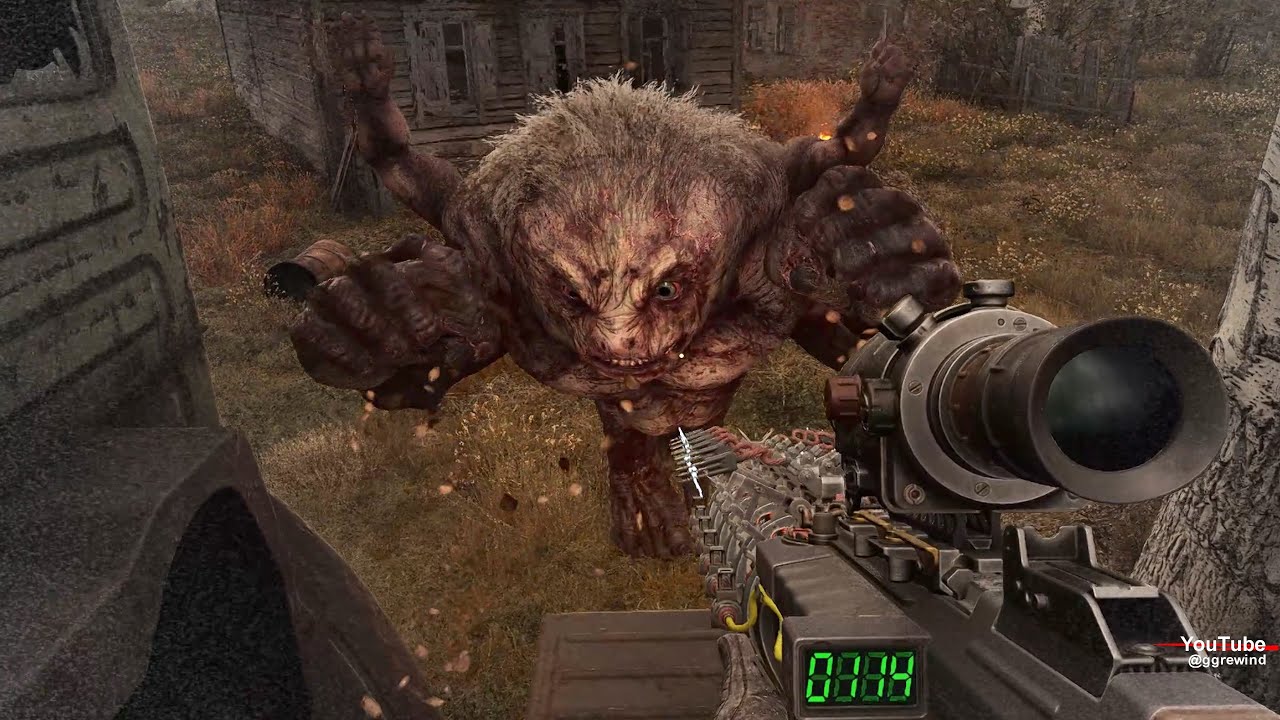 ☢️ STALKER 2: Gauss Gun vs Pseudogiant - YouTube
