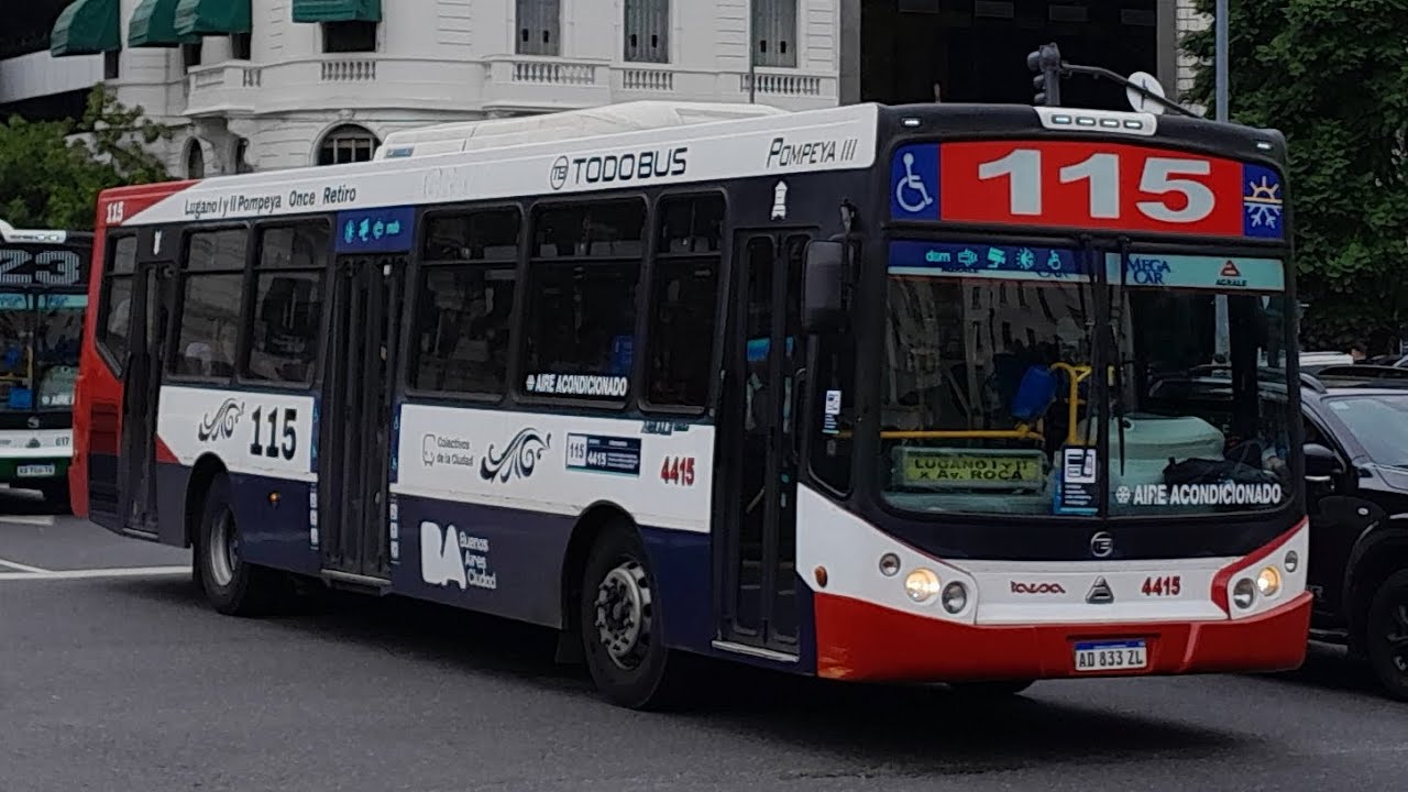 Línea 115 interno 4415 Todo Bus Pompeya III MT17 con aire acondicionado ...