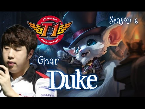 SKT T1 Duke GNAR Top vs Yasuo - Patch 5.24 KR | League of Legends - YouTube