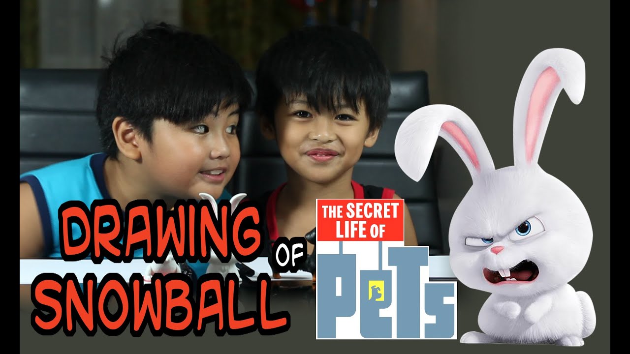 Drawing Snowball from the Secret Life of Pets - YouTube
