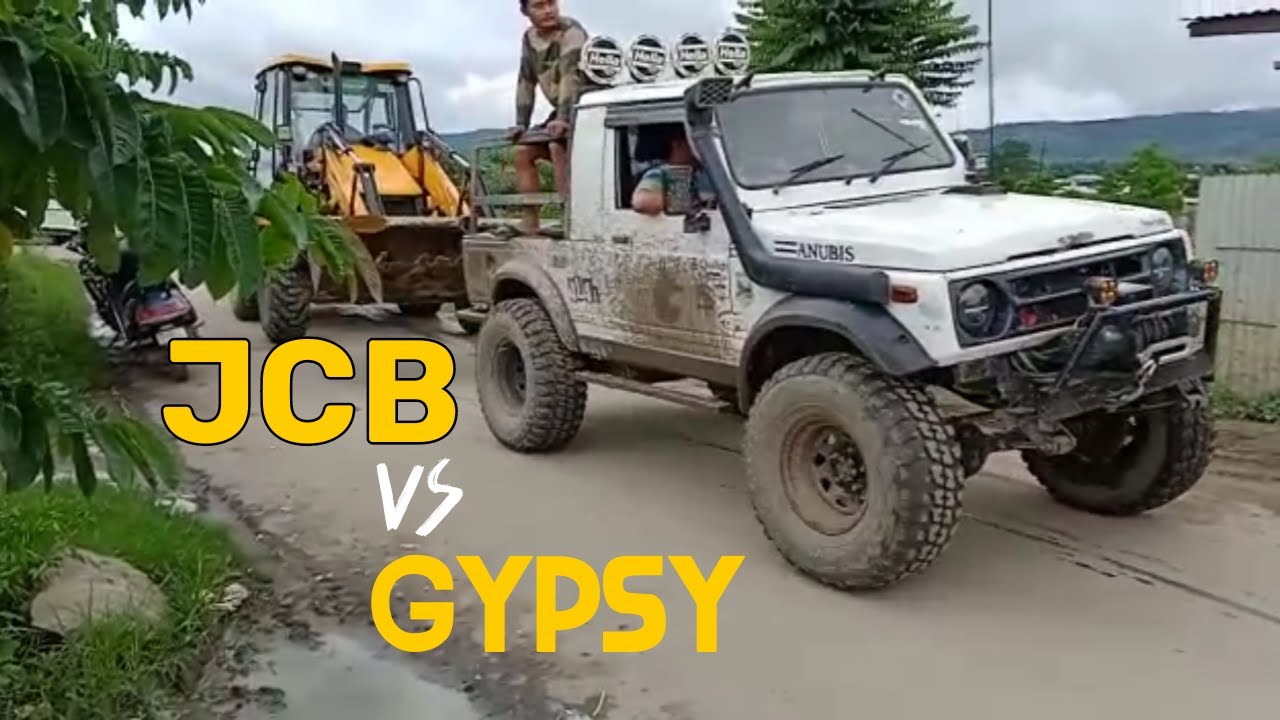 I JUST TOW THE MIGHTY 4X4 JCB | GYPSY TOWING JCB | ONLY IN LAMKA - YouTube