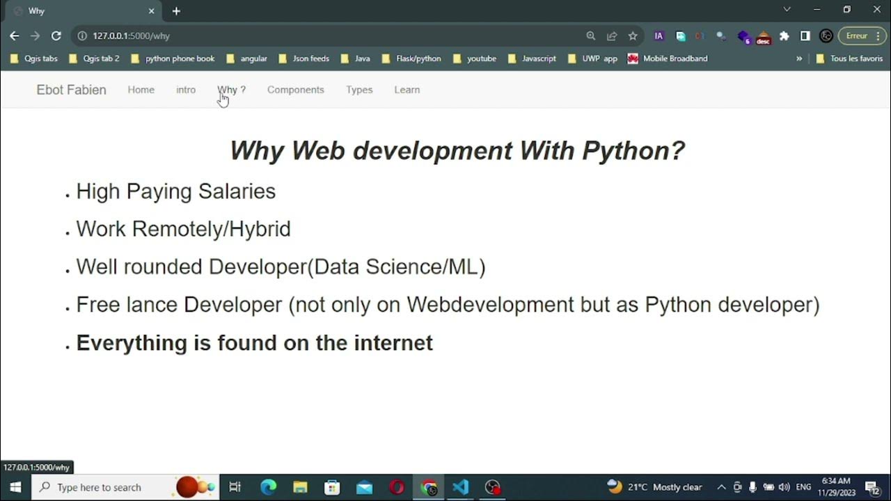 Why You Should Learn Webdevelopment With Python Youtube
