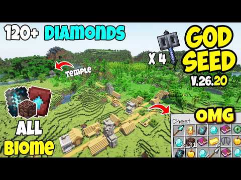 🔥Best All Biome (God Seed) For Minecraft 26.20 Bedrock And PE | 5 Blacksmith Seed | Minecraft Seeds