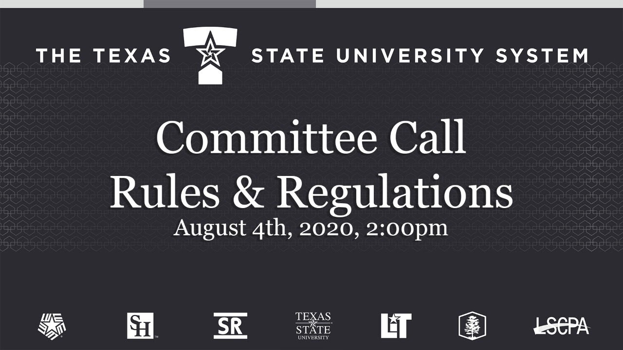 Rules & Regulations 8.4.20 - YouTube