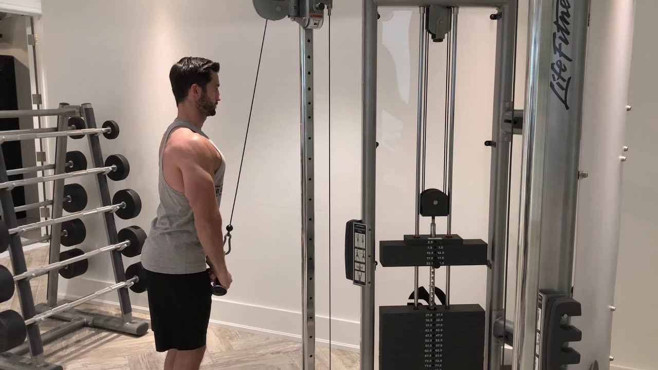 Triceps V-Bar Push-down - YouTube