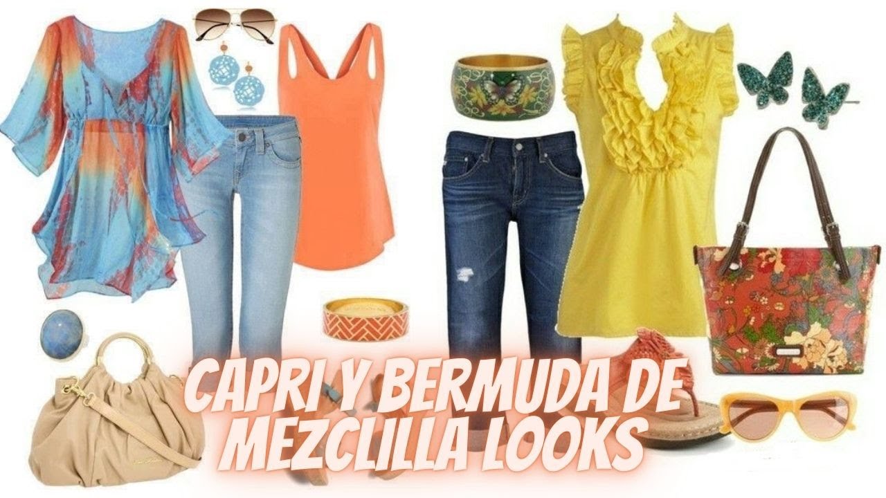 Capri y Bermuda de Mezclilla Para Tus Looks💕Capri and Denim Bermuda for ...