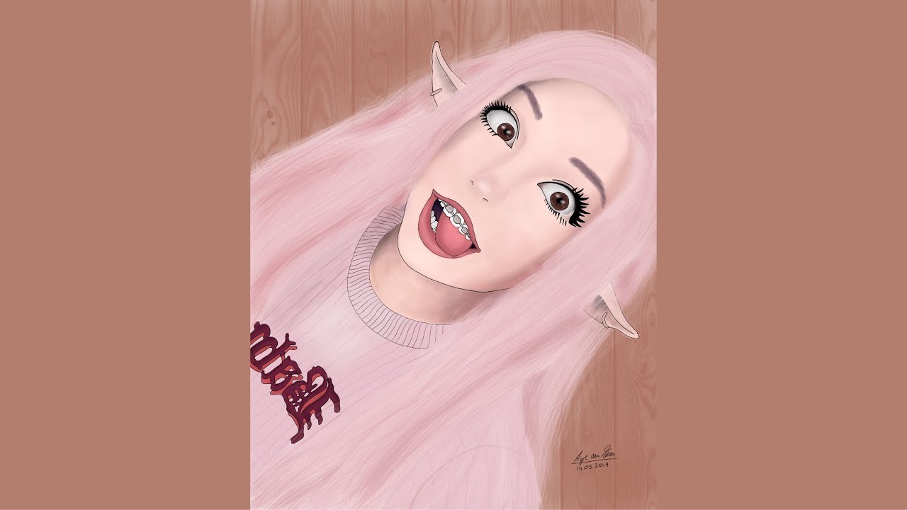 Belle Delphine drawn with ProCreate Speeddrawing #37 - YouTube