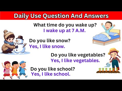Daily Use Question And Answers | English Speaking Practice for ...