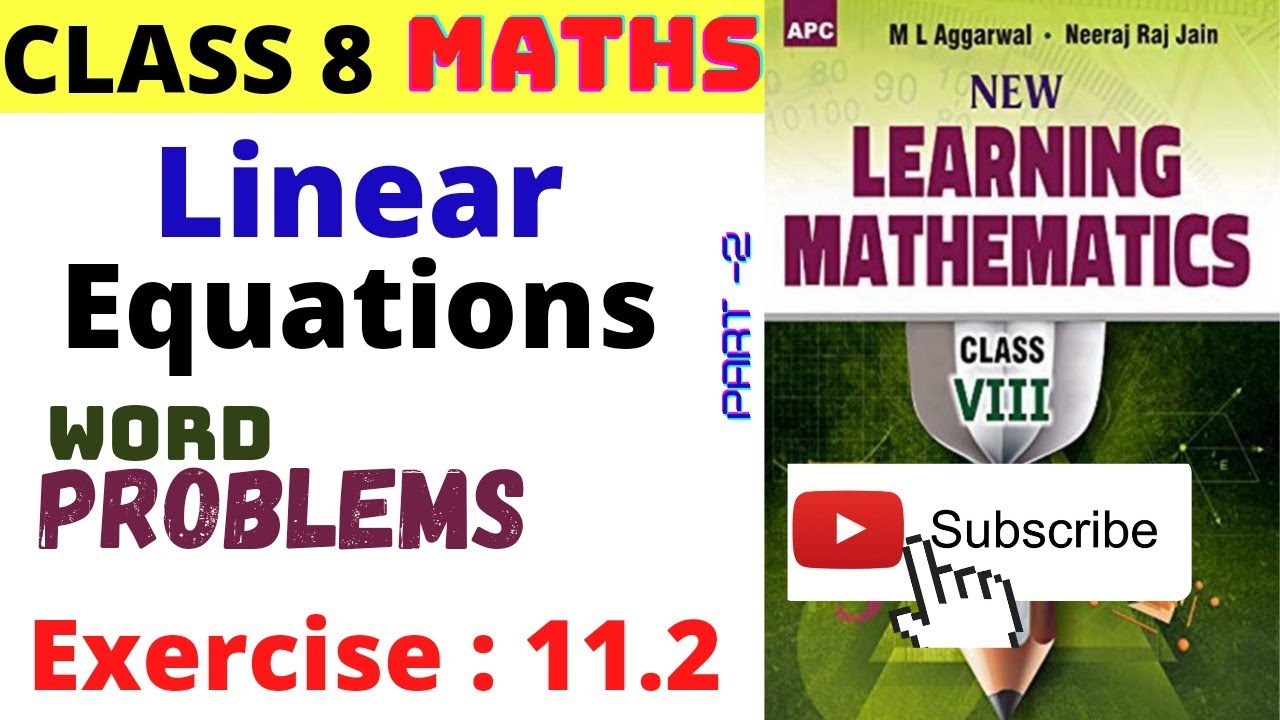 Linear equations in one variable|| word problems|| exercise 11.2 # ...