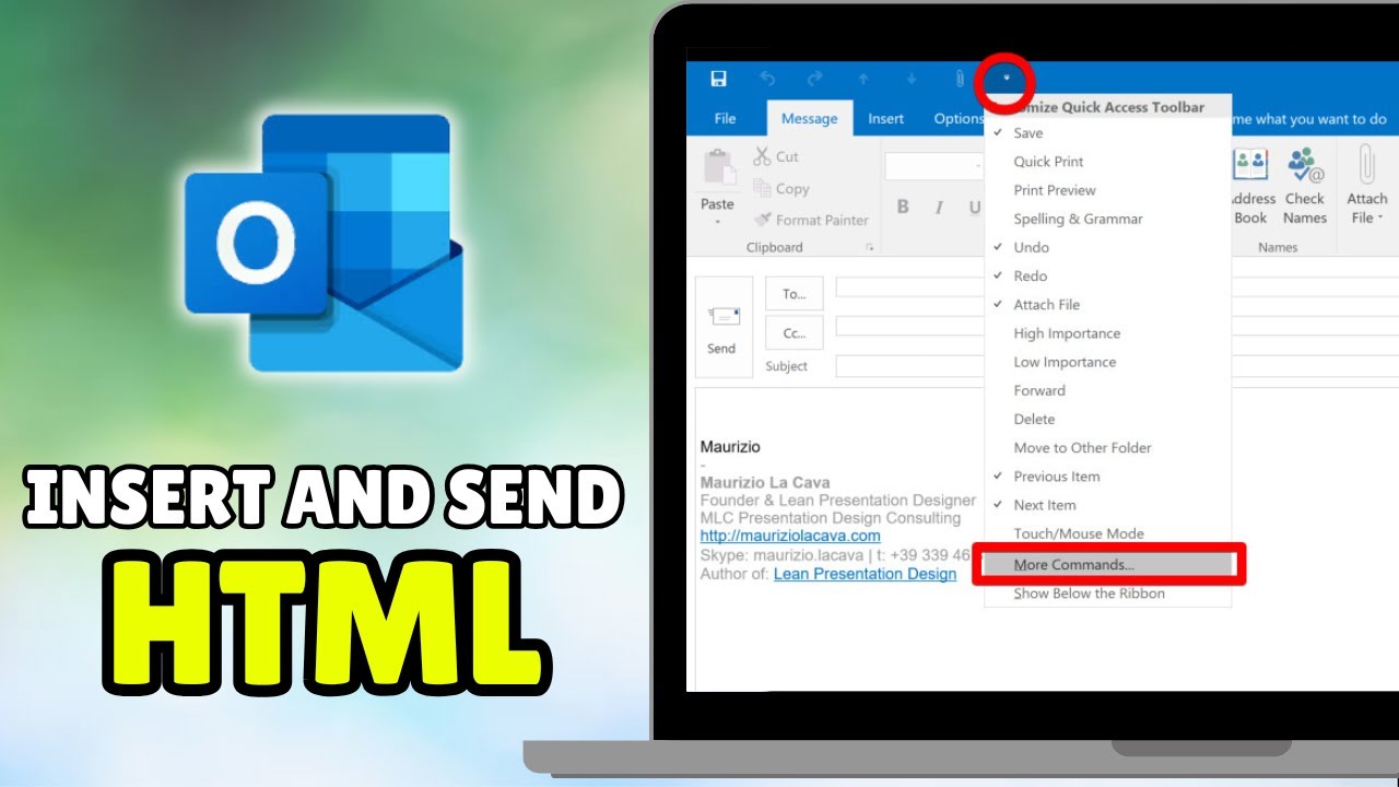 How To Insert and Send HTML Email Newsletters in Outlook (2025) - Embed ...